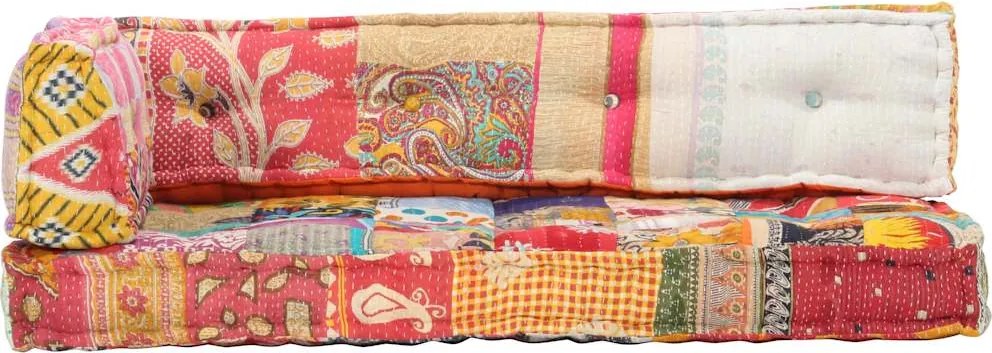 Poduška na pohovku z palet vícebarevná textil patchwork 287722