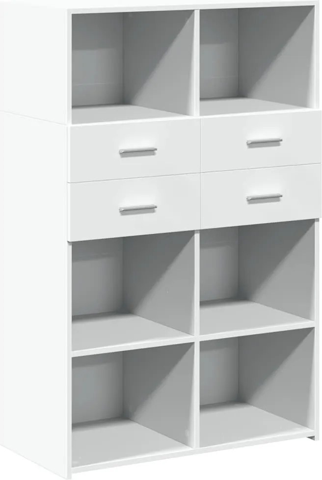 Skříň highboard bílá 80 x 42,5 x 124 cm kompozitní dřevo 3281385