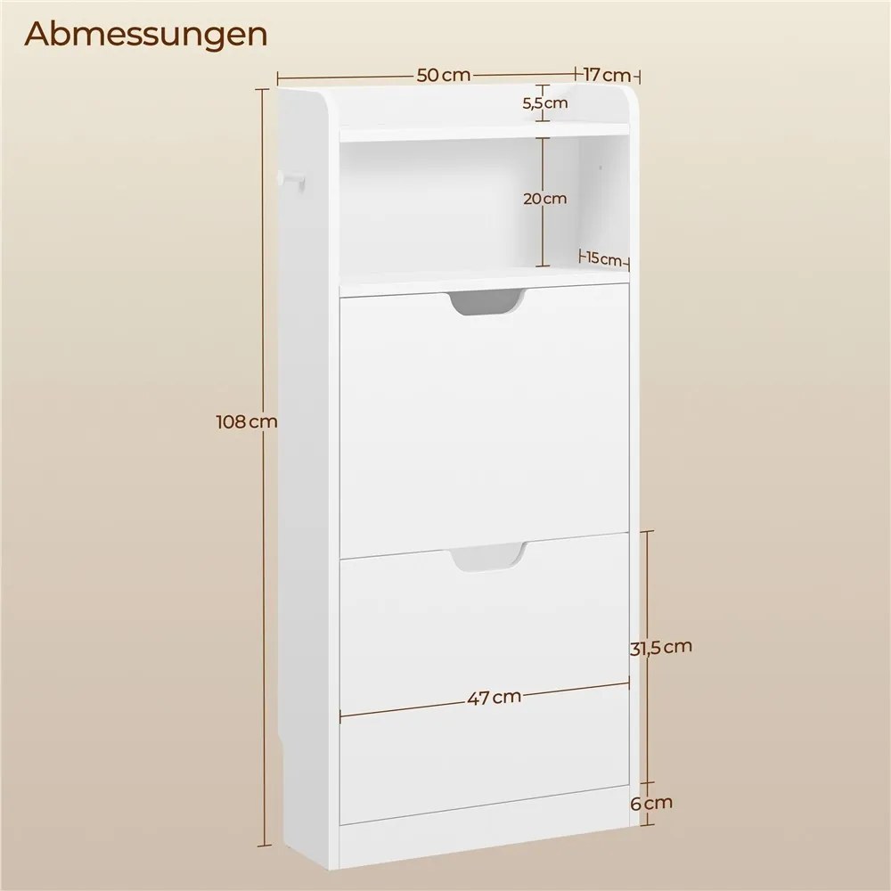 Botník Yaheetech – 50 cm, nové provedení (267585990015)