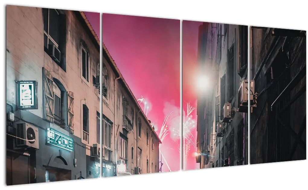 Obraz ohňostroje v Marseille (160x80 cm), 40 dalších rozměrů