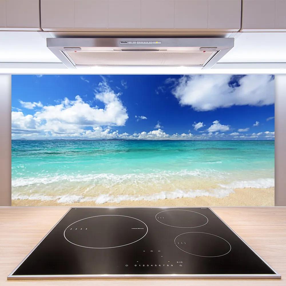 Skleněné obklady do kuchyně Moře Pláž Krajina 100x50 cm