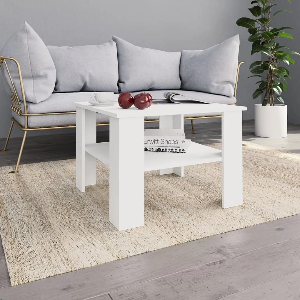 800207 vidaXL Konferenční stolek bílý 60 x 60 x 42 cm dřevotříska