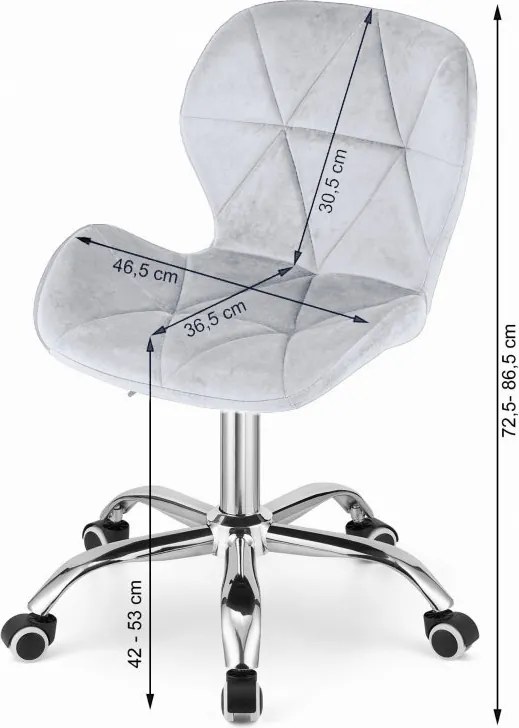 Mentolové kancelářské křeslo AVOLA VELVET