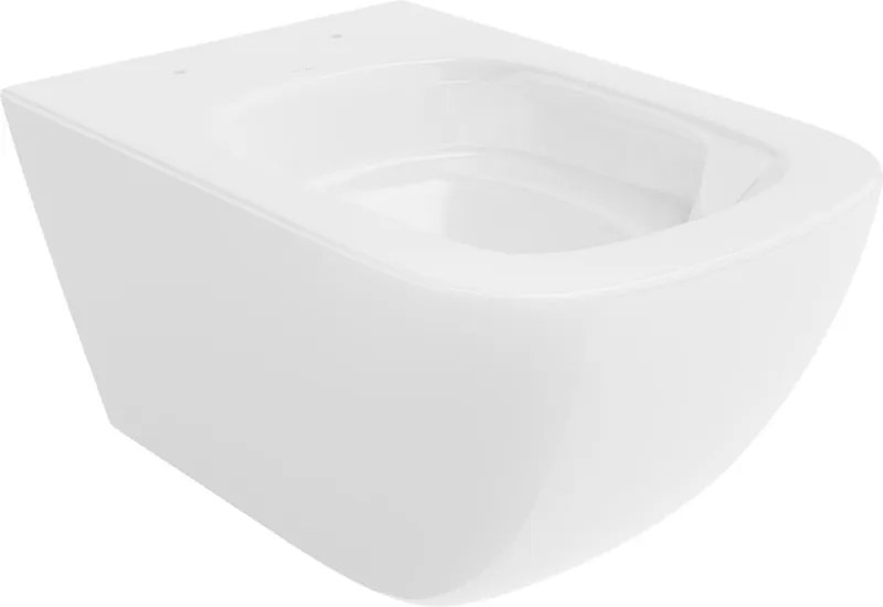 Mexen Timo, závěsná WC mísa 555x370x335 mm, Rimless Tornádo, bílá lesklá, 3365XX00T