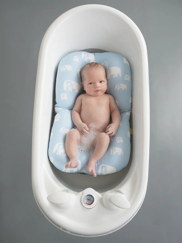 SIMPLY GOOD Polštářek na koupání miminka BabyFloaty MONKEYs Šedá
