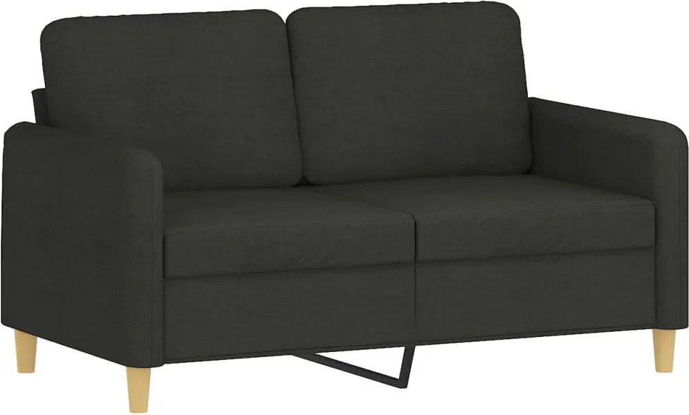 2dílná sedací souprava s polštáři černá textil 3202138