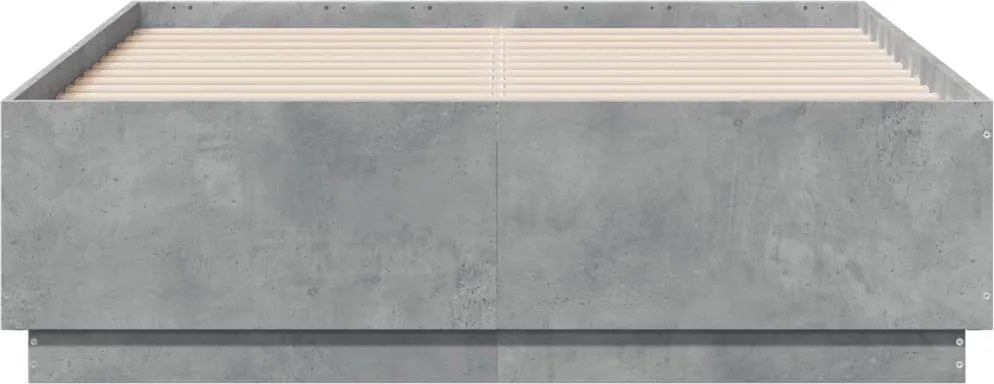 Rám postele betonově šedý 135 x 190 cm kompozitní dřevo 3209740