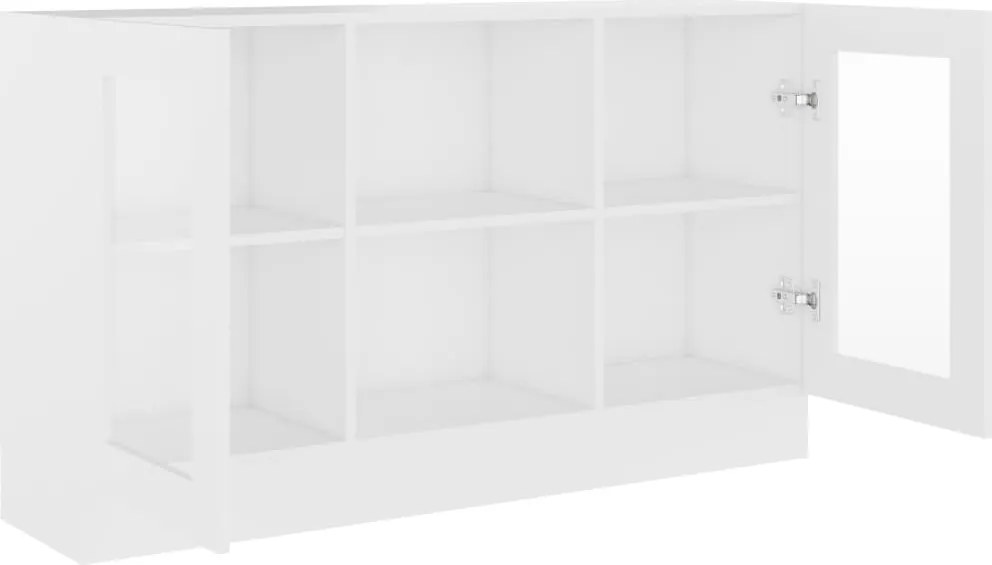 vidaXL Prosklená skříň 120 x 30,5 x 70 cm dřevotříska [815628] Barva: šedá sonoma