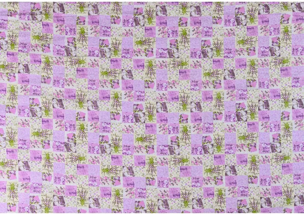 Bavlněné povlečení LEVANDULE fialové hotelová kapsa Rozměr povlečení: 70 x 90 cm | 140 x 200 cm