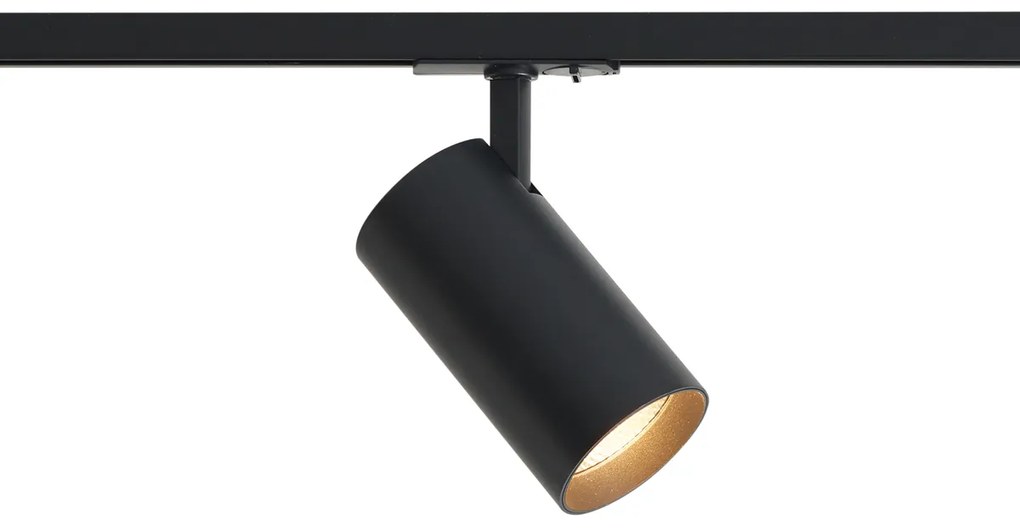 Moderní bodové svítidlo černé pro 1fázový kolejnicový systém vč. LED - Iconic Mark