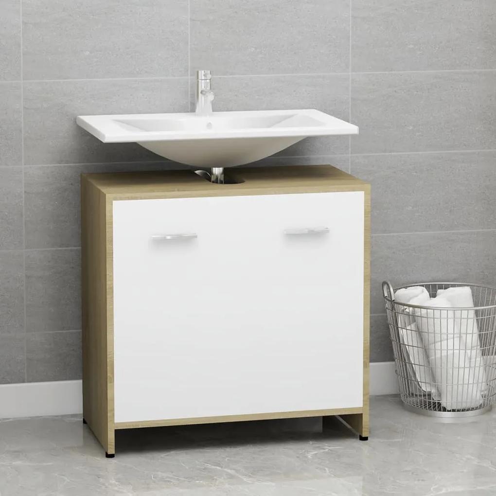 vidaXL Koupelnová skříňka 60 x 33 x 61 cm dřevotříska [802575] Barva: Betonová šedá