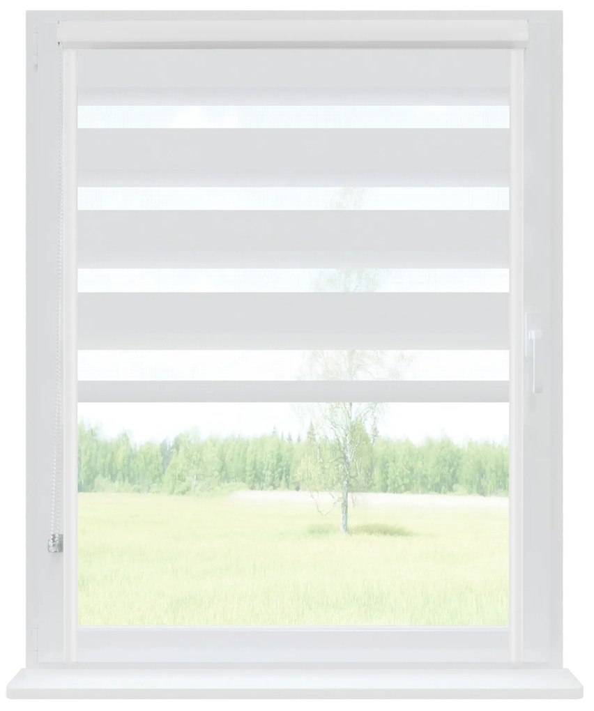 Dekodum Roleta den a noc v bílé kazetě soft, barva látky Bílá Šířka (cm): 73, Výška (cm): Balkonová (do 200 cm), Strana mechanismu: Levá