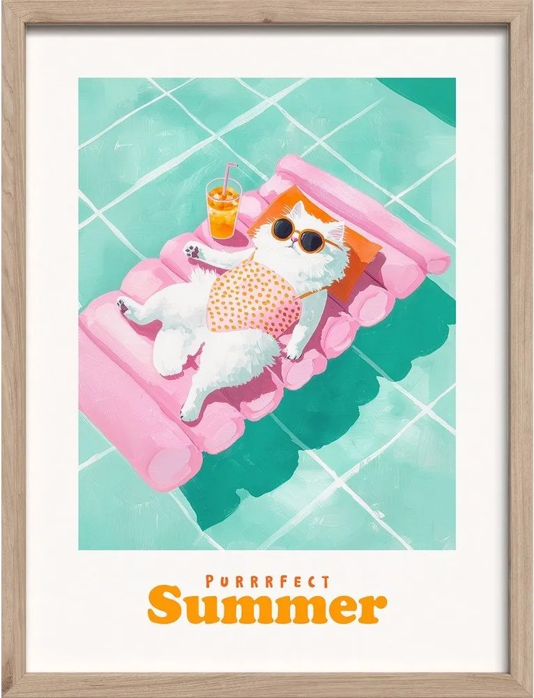 Tištěný obraz s rámem 30x40 cm Purrrfect – Styler