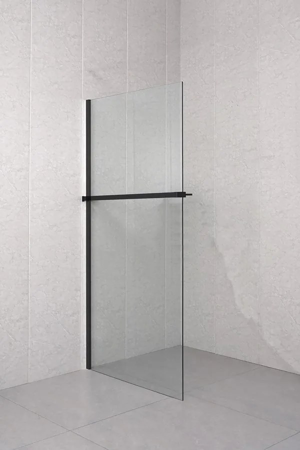 Sapho police na walk-in zástěnu 142 cm černá matná EG1425
