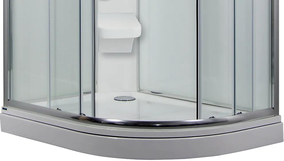 ARTTEC SIRIUS 120 x 90 cm - Masážní sprchový box model 5 chinchilla sklo levá vanička PAN04557