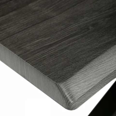 Jídelní stůl 180x90 šedý dub kovová noha ve tvaru hvězdy černý lak HT-F4618 GREY