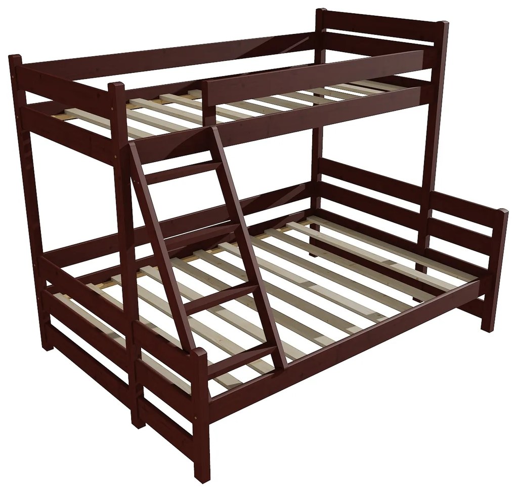 Vomaks Patrová postel s rozšířeným spodním lůžkem PPS 004 Rozměr: 90/120 x 200 cm, Barva: barva bílá