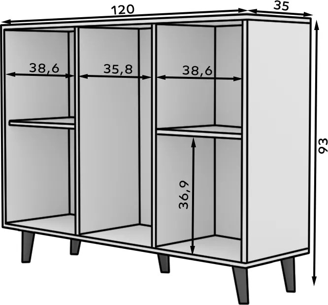 ADRK Furniture Komoda FADI CHES-FAD-B_B