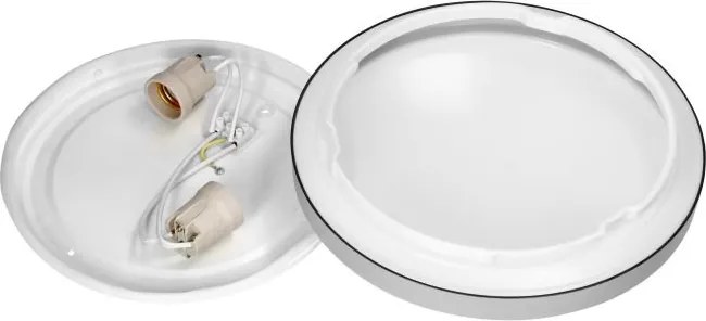 Stropní svítidlo ORNO SELENE CL/2XE27-10/G, 2xE27, max. 2x60W IP54, průměr 30,5cm, šedá