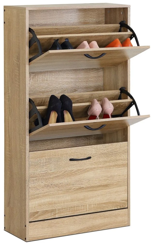Botník s přihrádkami G1016 OAK, dub, 3 patra