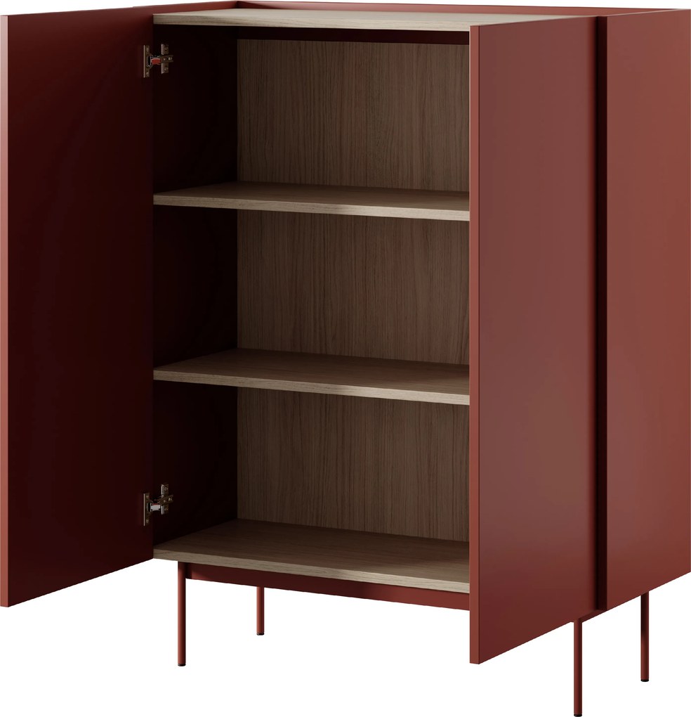 PCo Komoda CERAMIC KD97, 97 cm Červená