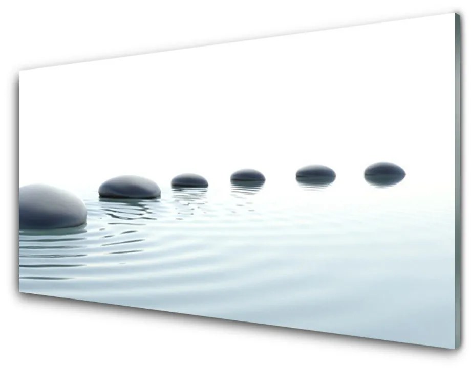 akrylový obraz Kameny Voda Umění 140x70 cm