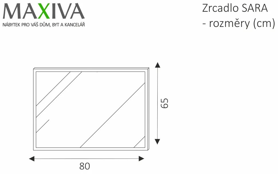 MAXIVA Předsíňová stěna - SARA, světlá borovice/tmavá borovice