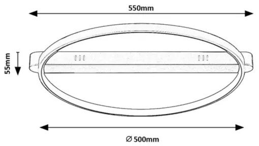 Rabalux 71344 - LED Stropní svítidlo BELIZA LED/45W/230V 3000K 50x55 cm černá