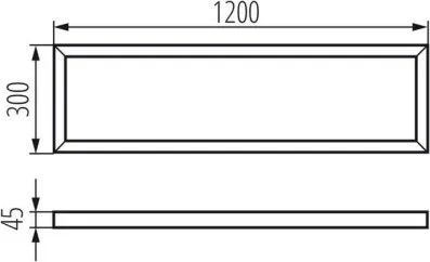 Montážní rámeček pro LED panel Kanlux BRAVO ADTR 12030 B 27614