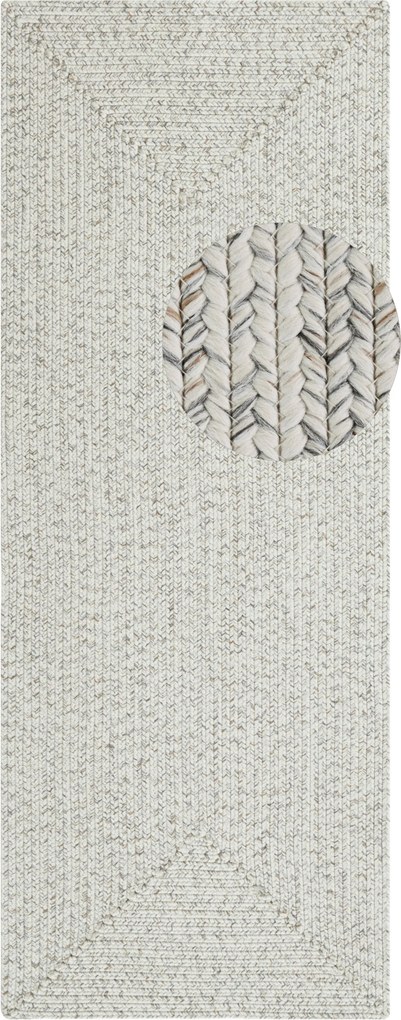 Hanse Home, Kusový koberec Braided 105553 Light Melange – na ven i na doma, 200x290, bílá, chodba / předsíň