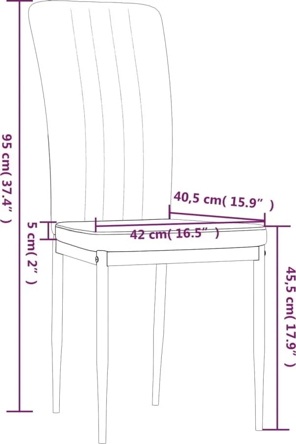 vidaXL Jídelní židle 2 ks samet [326093] Barva: krémová