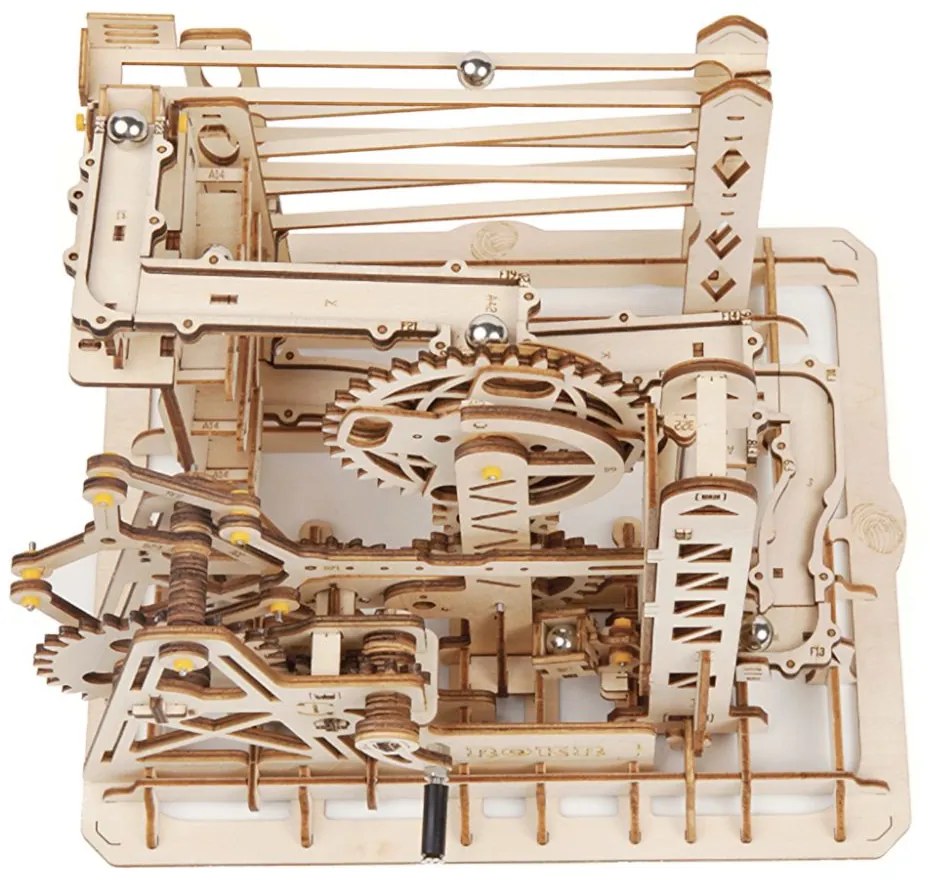 Robotime 3D dřevěné mechanické puzzle Kuličková dráha Marble Explorer 260 ks
