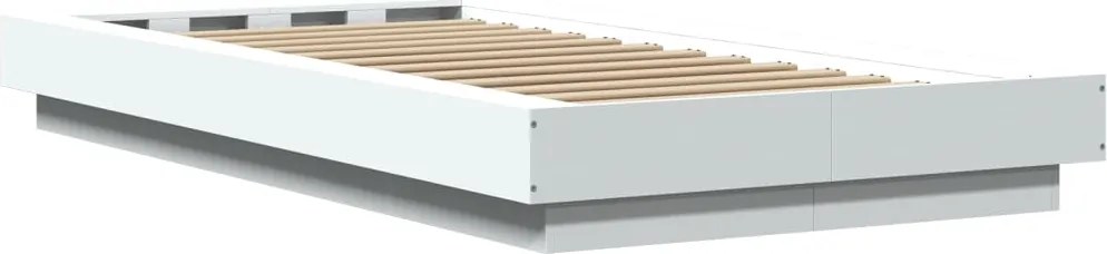 Rám postele s LED osvětlením bílý 90 x 200 cm kompozitní dřevo 3281119