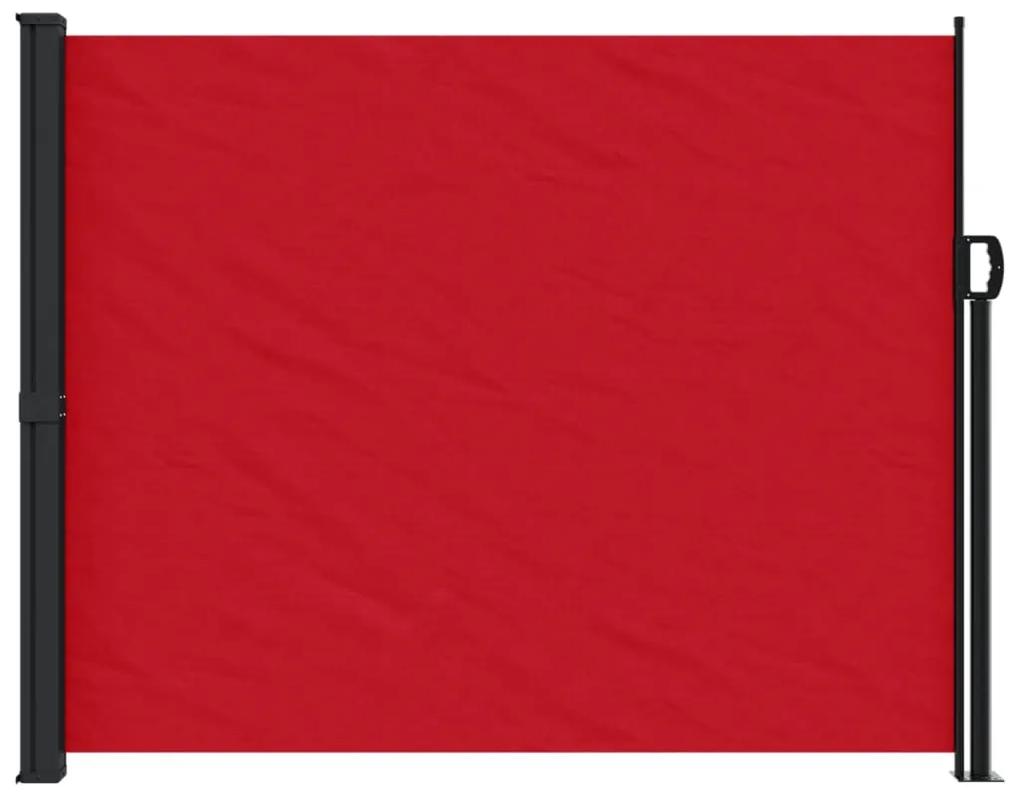 Zatahovací boční markýza červená 160 x 500 cm