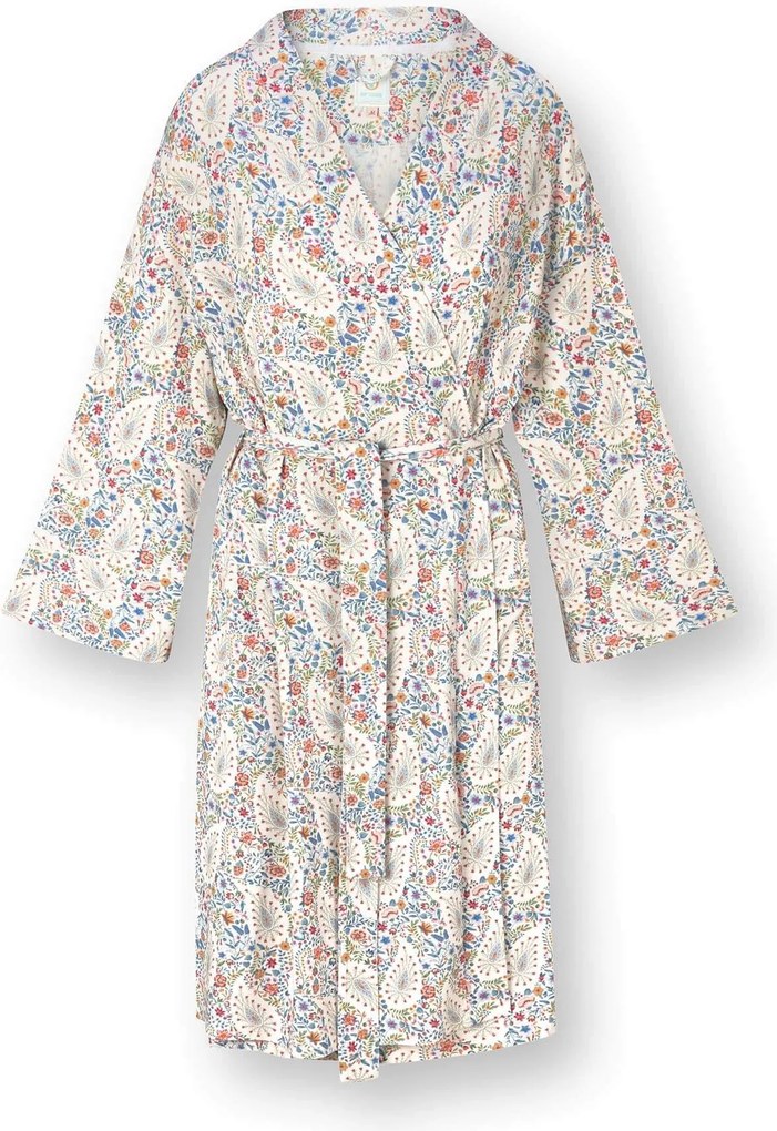 Pip Studio Naomi kimono Kairi Bloom, modré (Kimono z měkké strečové viskózy)