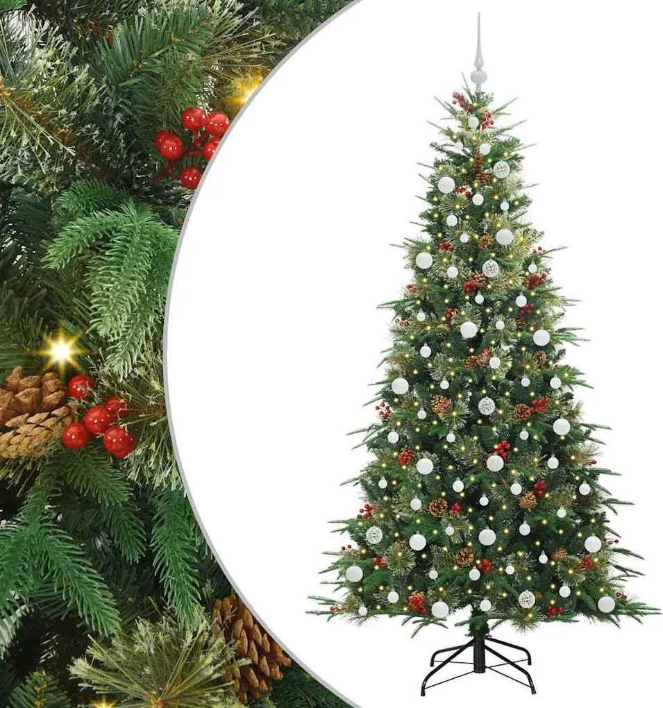 Umělý Skládací Vánoční Strom s stojanem Zelená 210 cm PE a PVC 3397435