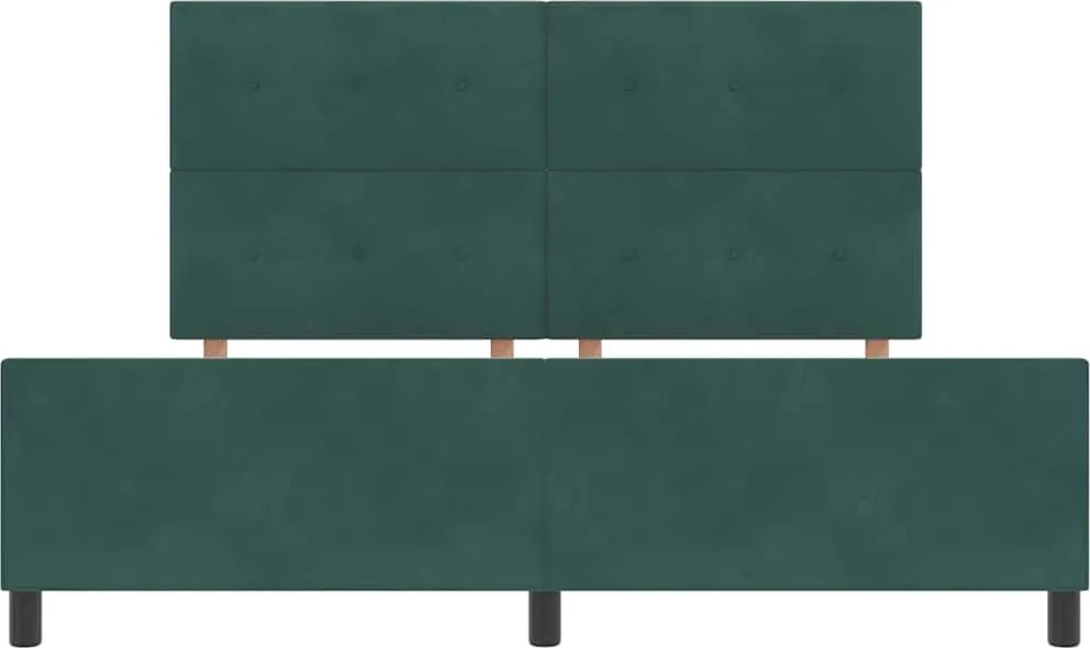 Postel s boxspringem s čelo Tmavě zelená 180 x 200 cm samet 3344960