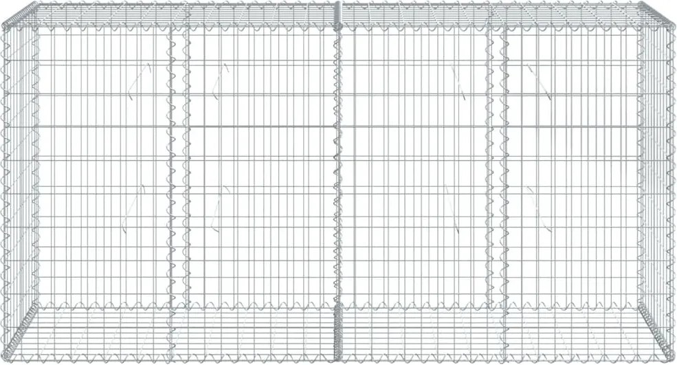 Gabionový koš s víkem 200 x 50 x 100 cm pozinkované železo 3295143