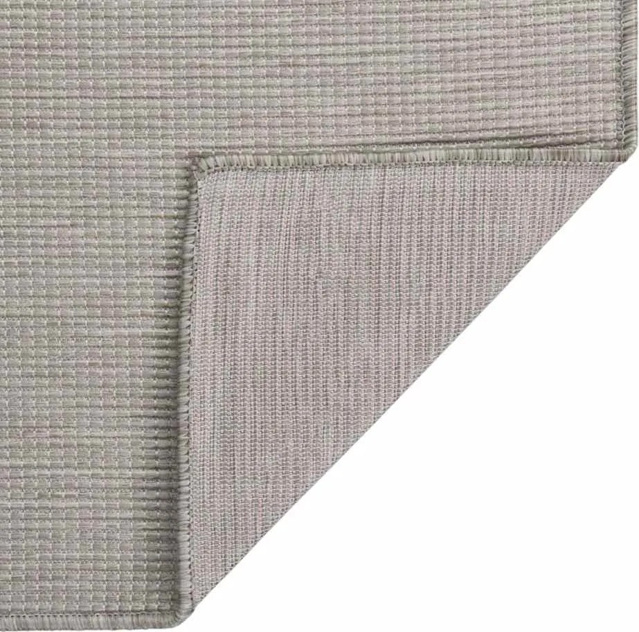 Venkovní hladce tkaný koberec 80x150 cm světle šedý 340778