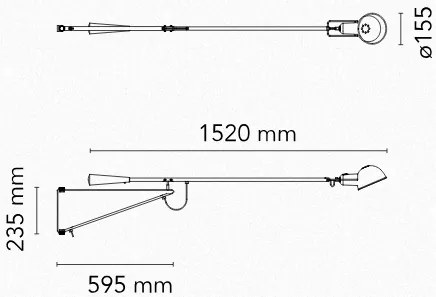 Designová nástěnná lampa Flos 265 Small, 1xE27 Barva: Vícebarevná