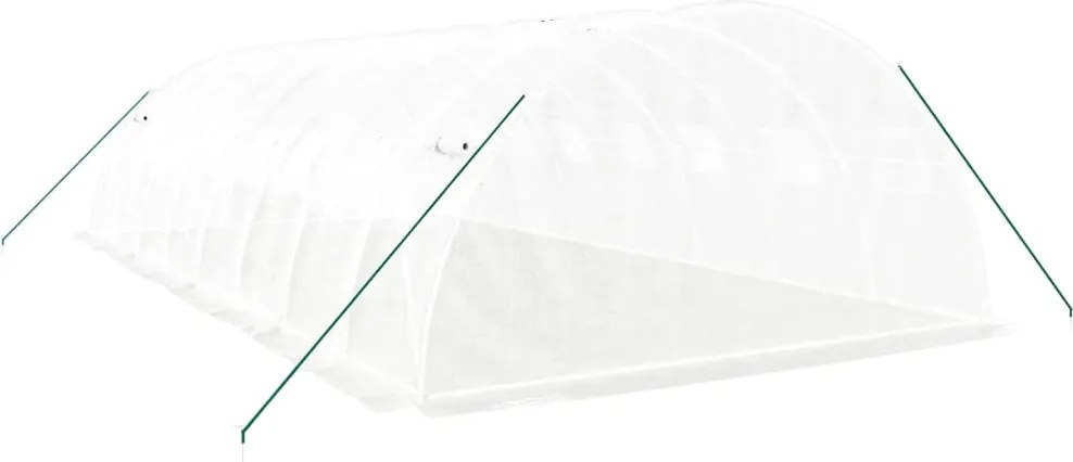 Skleník s ocelovým rámem bílý 32 m² 8 x 4 x 2 m 3188074