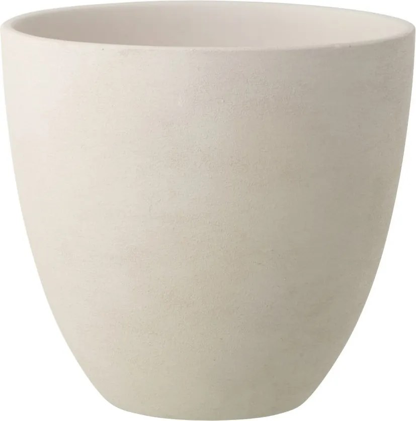 Bílý antik keramický obal na květináč Larigge L - Ø 30*29 cm