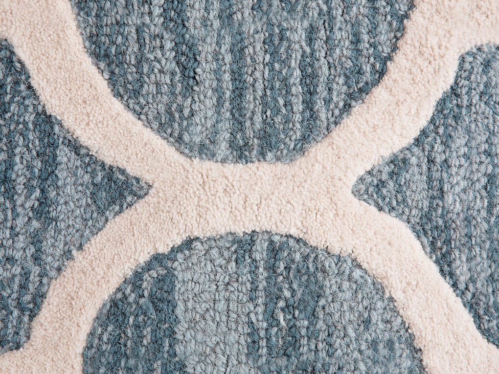 Světle modrý bavlněný koberec 160x230 cm YALOVA Beliani
