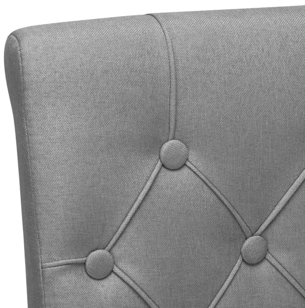 Petromila Jídelní židle 4 ks světle šedé textil