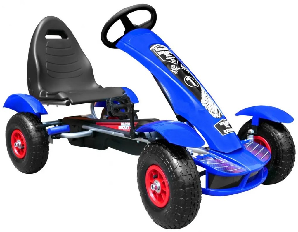 Dětská šlapací formule Gokart Modrá