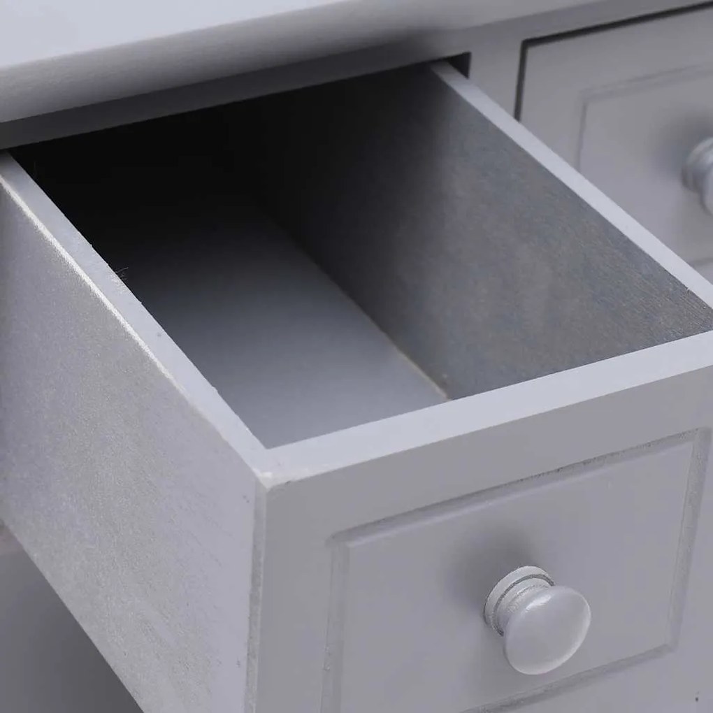 Odkládací stolek šedý 40 x 40 x 40 cm dřevo pavlovnie 284069