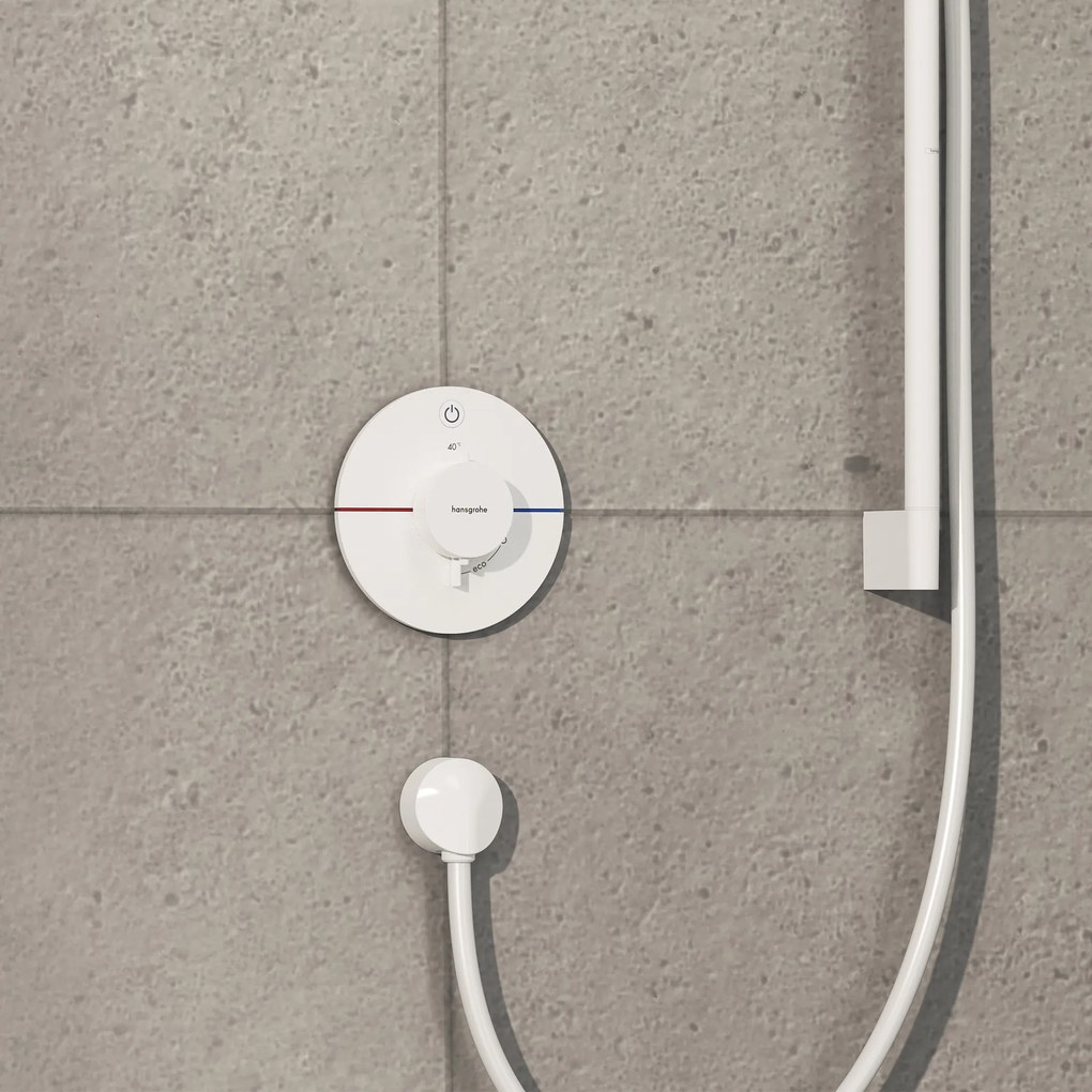 Hansgrohe ShowerSelect Comfort S, termostat pod omítku pro 1 spotřebič, bílá matná, HAN-15553700