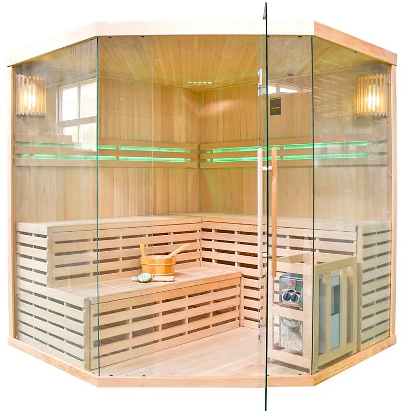 BPS-koupelny Finská sauna Relax  200x200, 5-6 osob