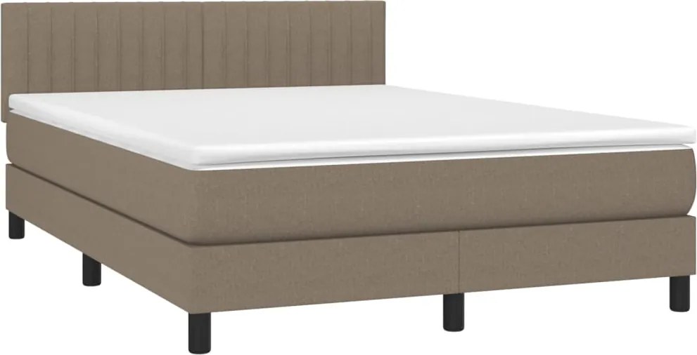 Box spring postel s matrací taupe 140x200 cm textil 3140221