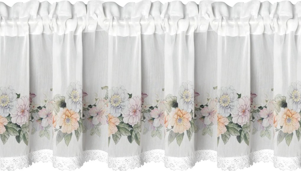 KRÁTKÁ ZÁCLONA NA PÁSCE FLOWERY 150X30 CM KVĚTY